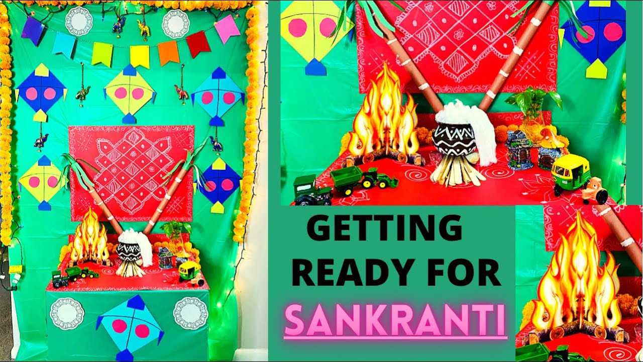 #Sankranti Decoration /Getting ready for festival /Decoration ideas for ...