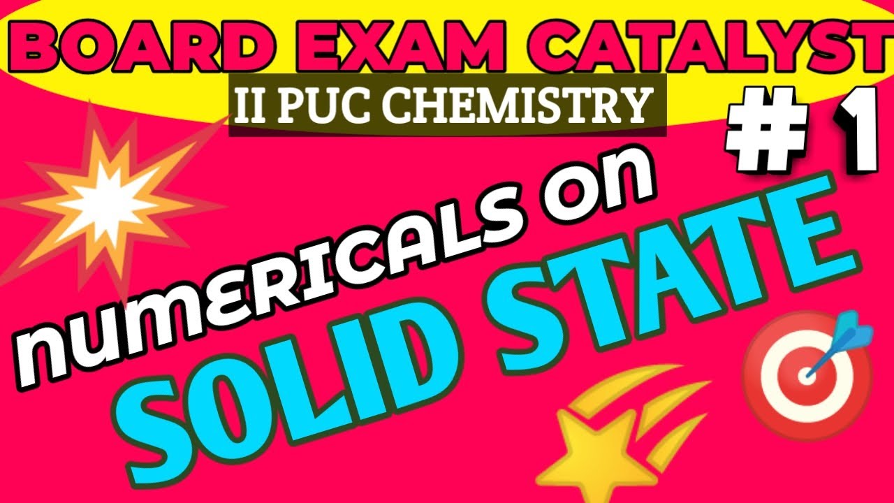CHEMISTRY BOARD EXAM CATALYST 2021- 2ND PUC | # 1 || NUMERICALS ON ...