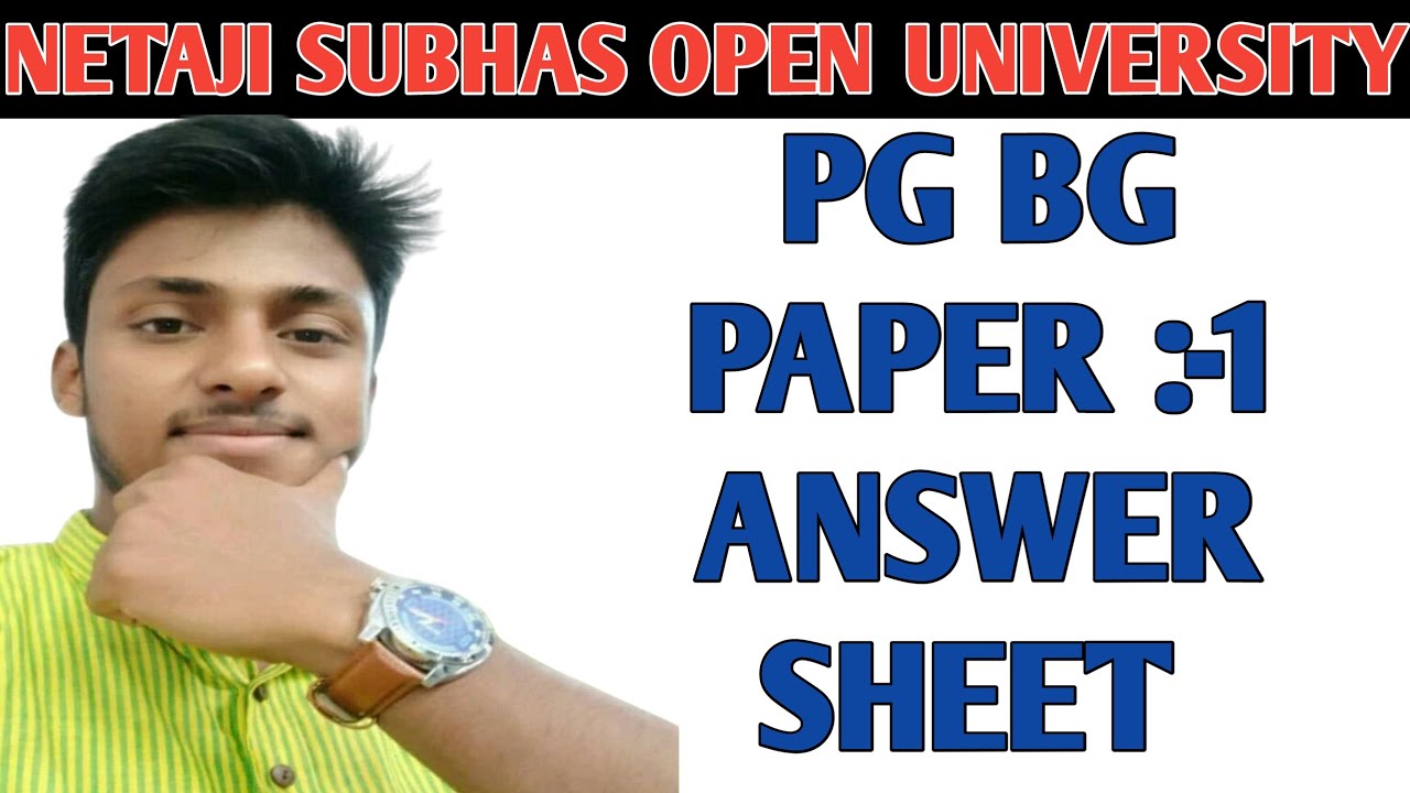 PGBG PAPER 1 ANSWER SHEET || SIKSHA BHUMI INSTITUTE | PGBG PAPER 1 ...