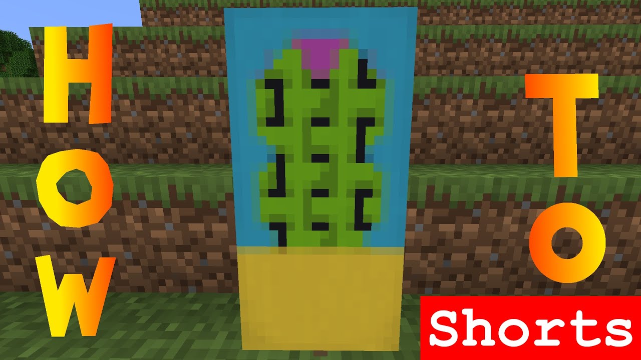 Minecraft: How to Make a Beautiful Cactus Banner - Tutorial #Shorts ...