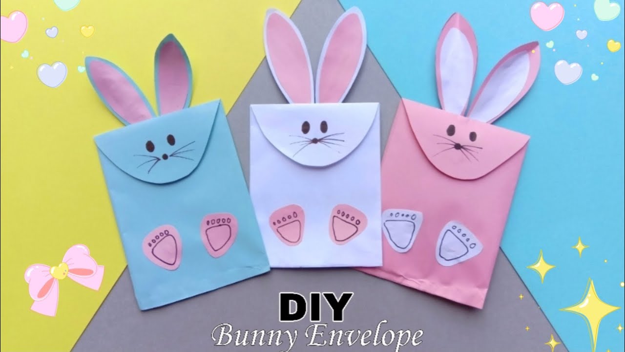 Paper Bunny Envelope | How to make envelope | paper craft | Origami ...