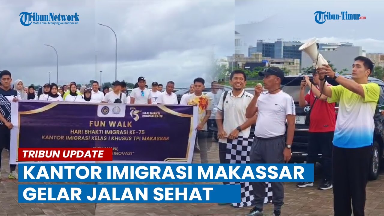Pegawai Kantor Imigrasi Kelas I Khusus TPI Makassar Meriahkan Fun Walk ...