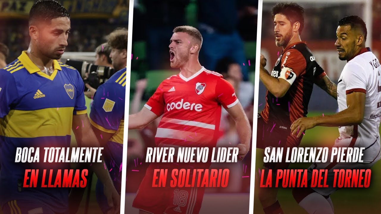 BOCA EN LLAMAS + RIVER NUEVO LIDER EN SOLEDAD + SAN LORENZO PIERDE ANTE ...