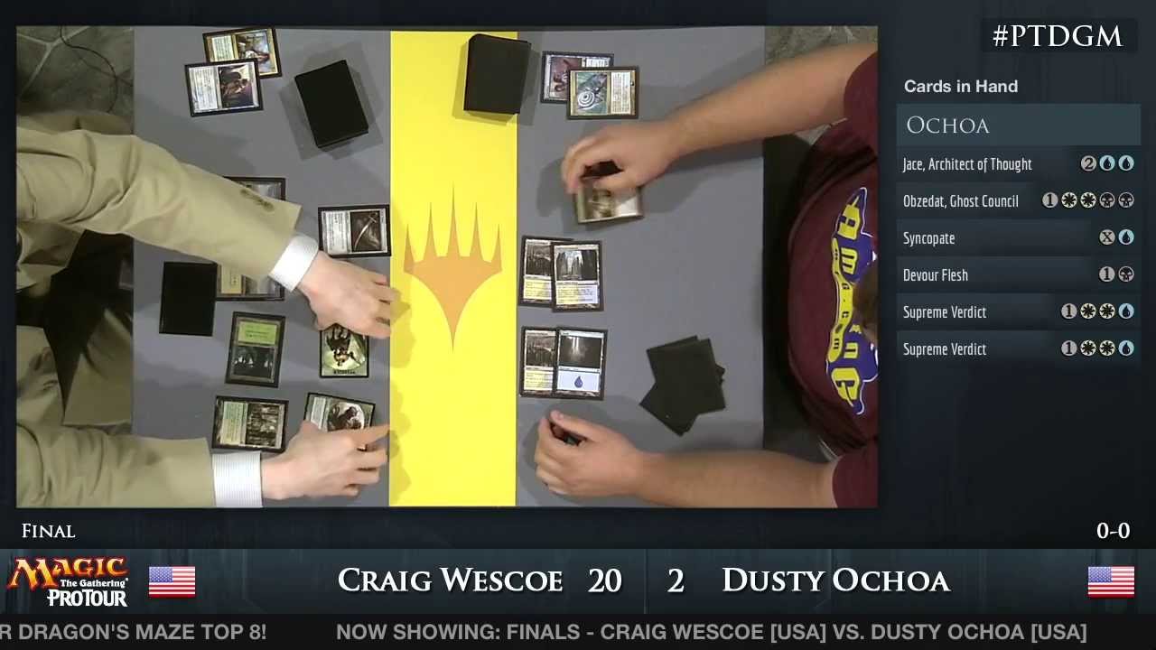 Pro Tour Dragon's Maze Finals: Dusty Ochoa vs. Craig Wescoe - YouTube