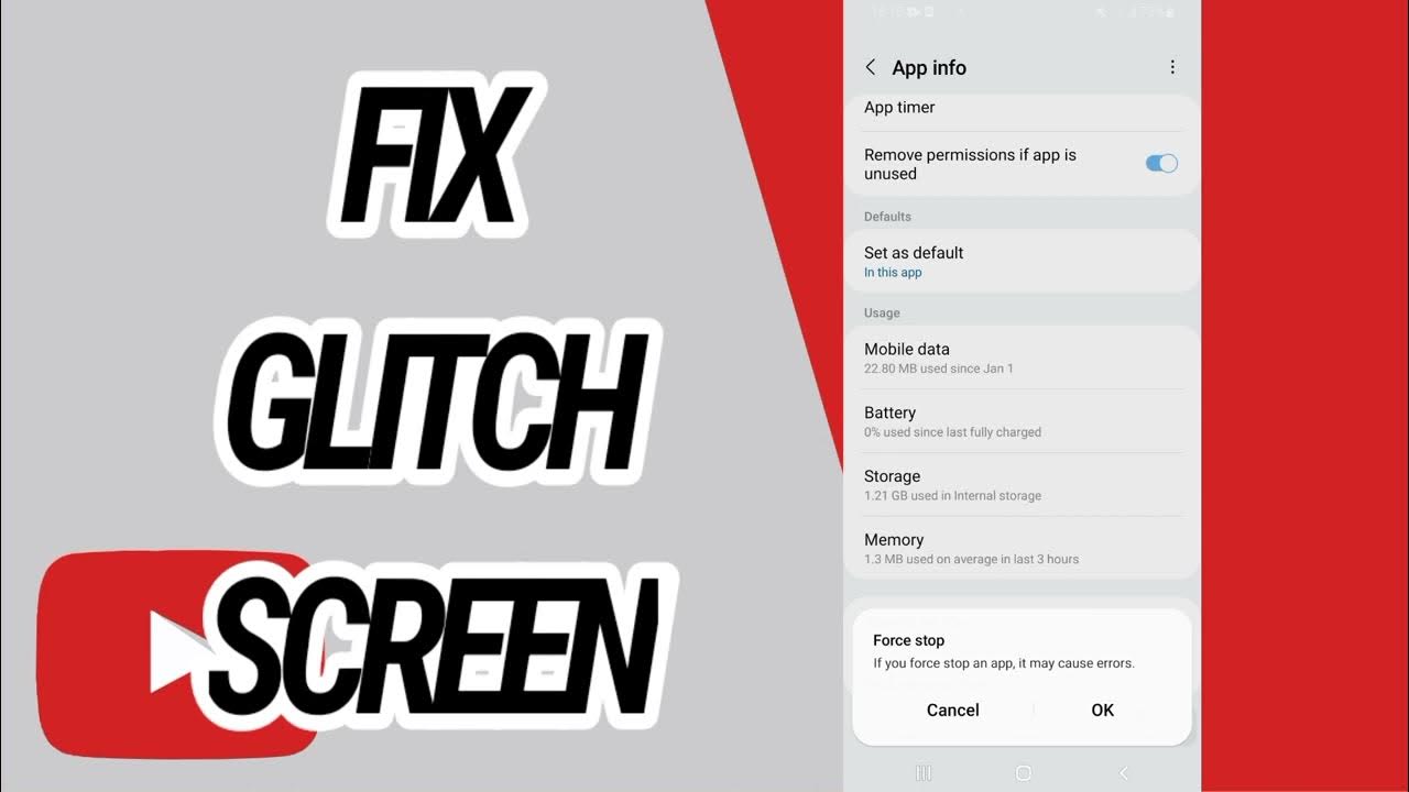 How To Fix And Solve Glitch Screen On Youtube - YouTube