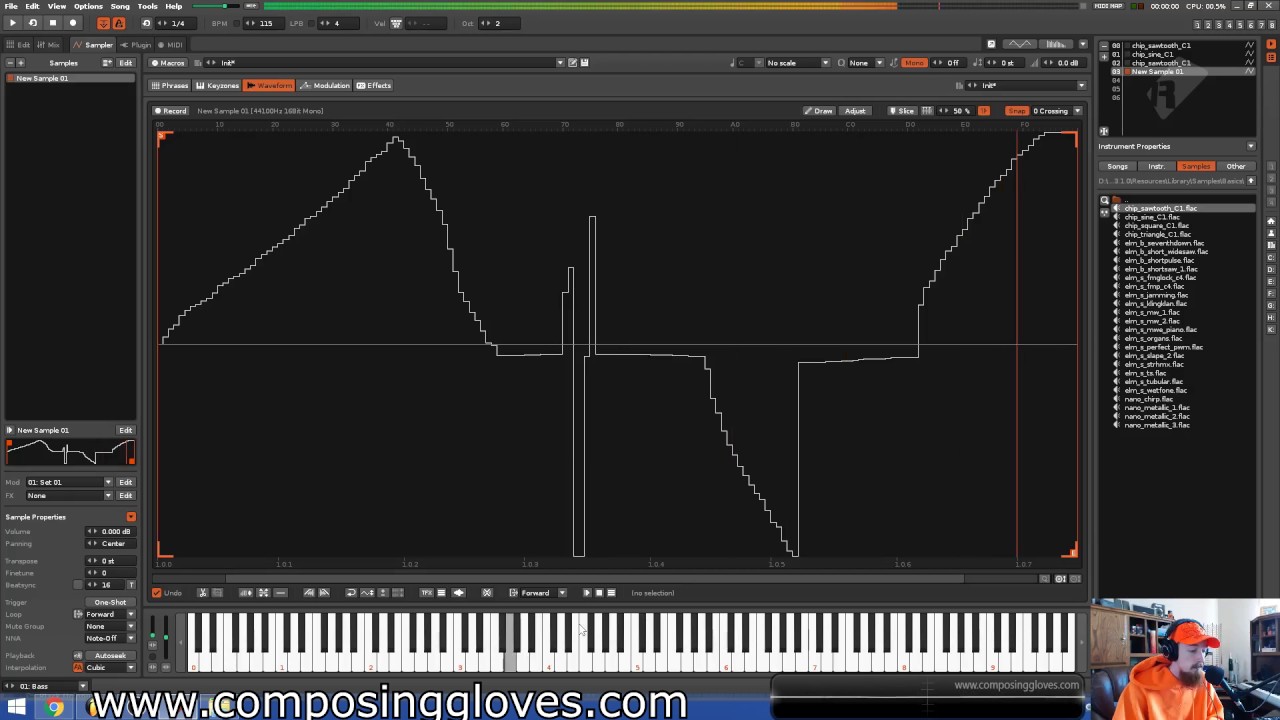 Learn Renoise 3. General Sampler Tab and Keyboard Focus - YouTube