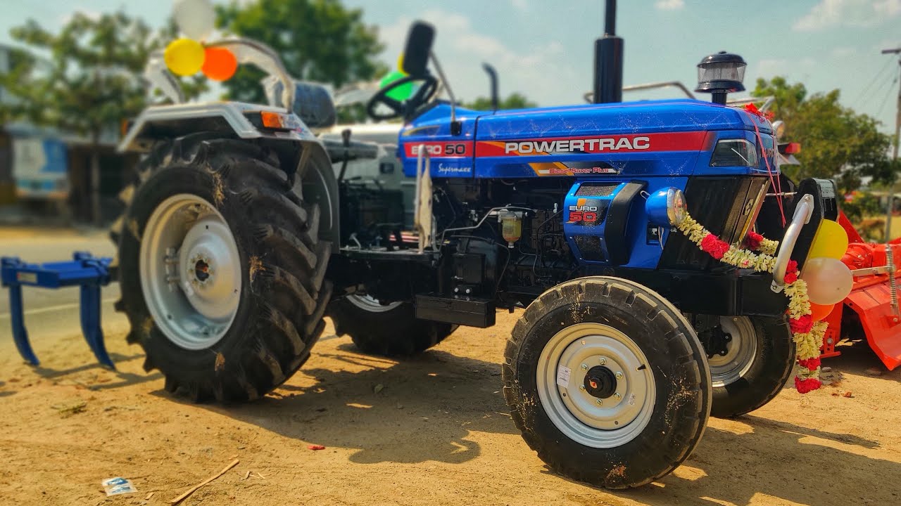 Powertrac Euro50 50 HP tractor Dilivery | Anegan Motors - 8807518131 ...