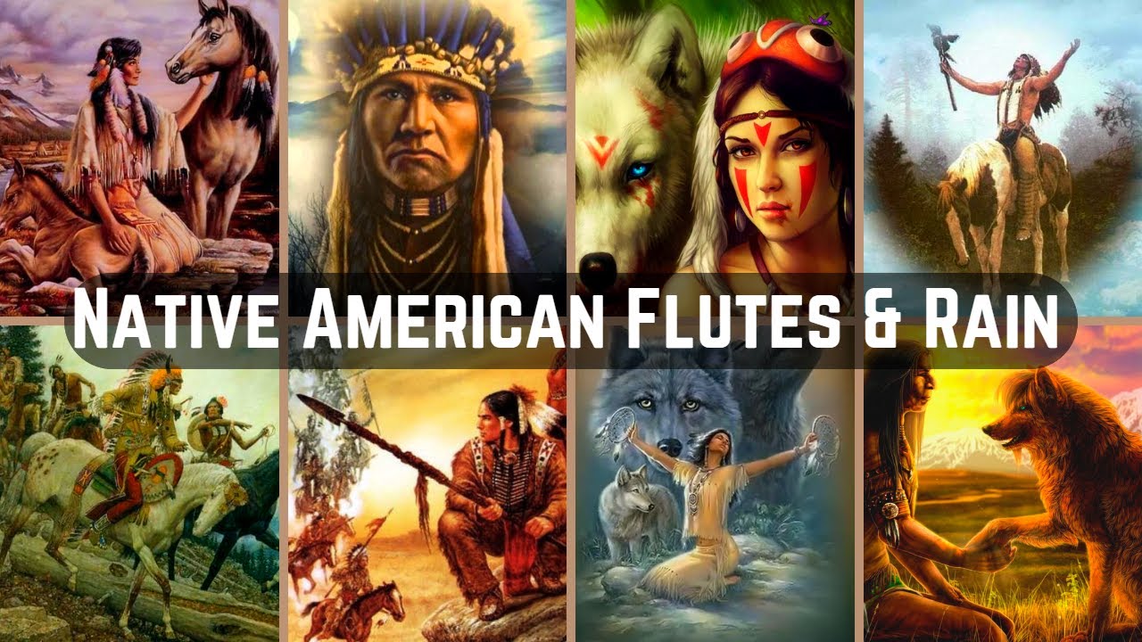 Native American Flute & Rain + waterflow | Relaxing Music I Sleep Music ...