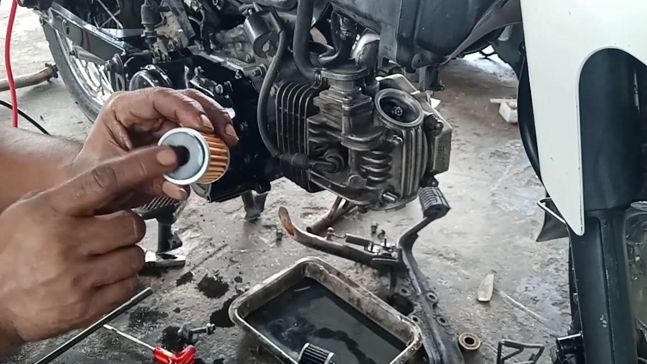 Cara pemasangan filter oli yamaha tepat dan benar - YouTube