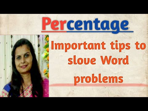 Percentage: Word Problems | Percentage For Class 5 to Class 7 ...
