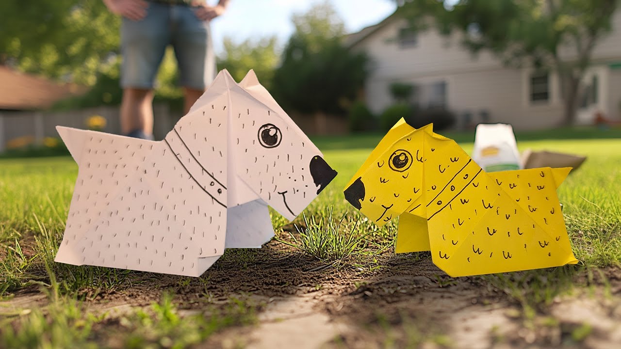 How to Fold a Simple Origami Dog 🐕 from Paper: Detailed Step-by-Step ...