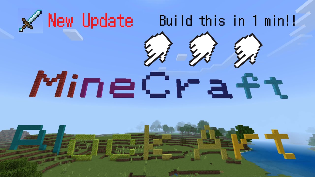 MineCraft PE : Build letters in 1 minute using MICPA ! - YouTube