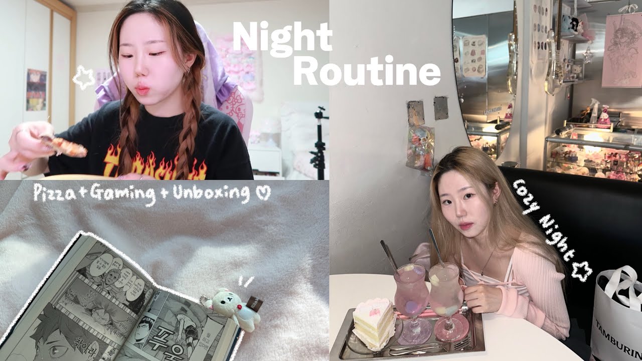 Night routine💤: pizza, gaming night, journaling♡ - YouTube