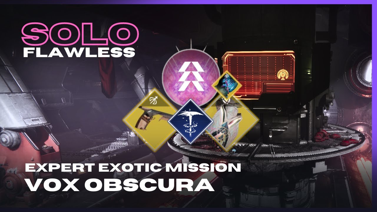 Solo Flawless Expert "Vox Obscura" on Prismatic Hunter - Episode: Echoes - Destiny 2 - YouTube