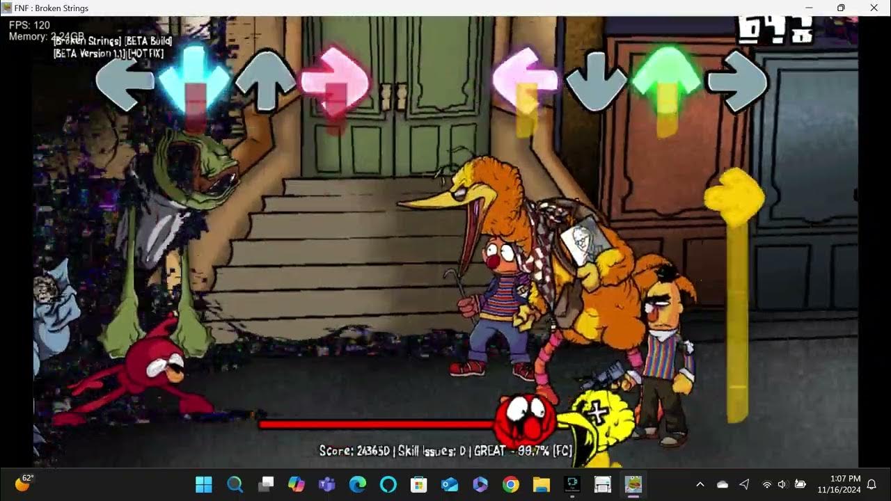 fnf broken strings custom chart 3 - YouTube