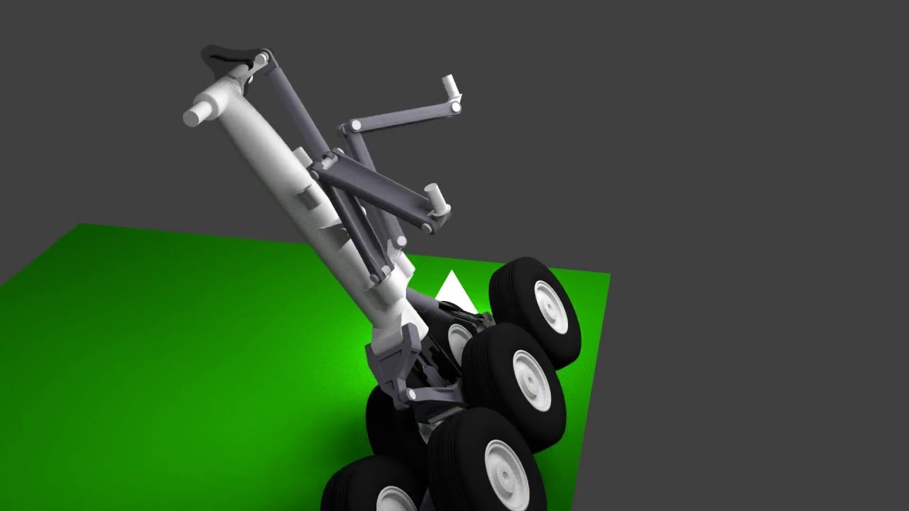 Boeing 777 landing gear rig test Blender - YouTube