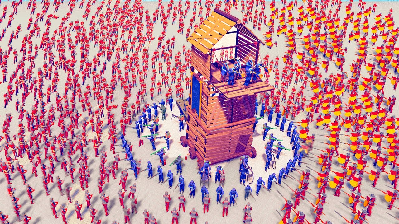 🪖 MILITARY TOWER vs ⚔️ 200 MELEE UNITS — TABS 🔥 - YouTube