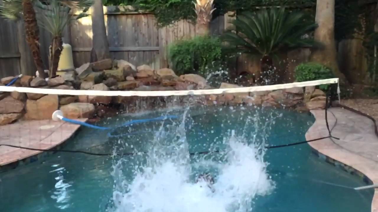 Slow Motion Swimming Pool Jump - YouTube