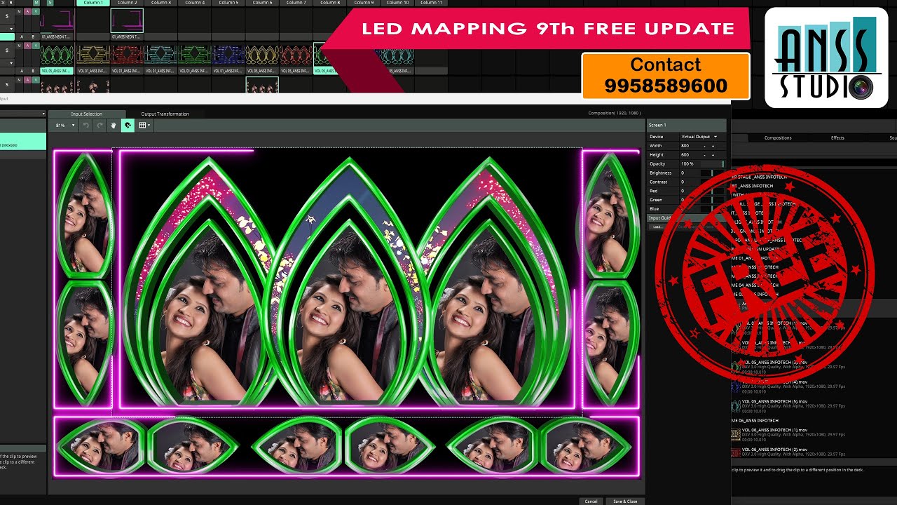 led wall mapping // Anss infotech_9958589600 // 8th update free - YouTube