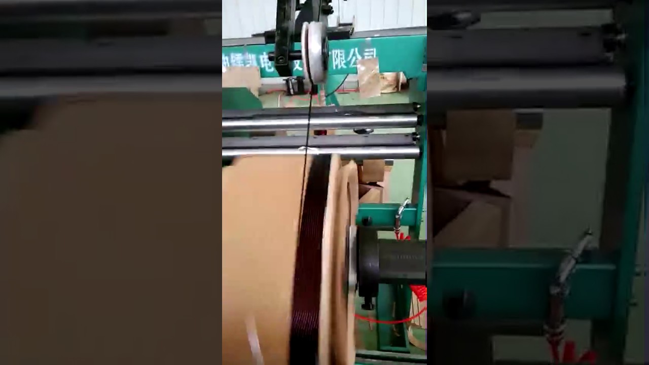 automatic flat wire coil winding machine - YouTube