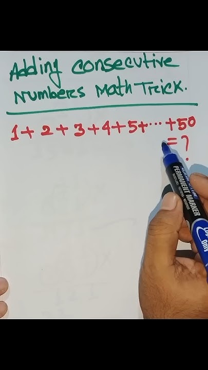 Adding consecutive Number math tricks .#maths #mathproblem #mathstricks ...