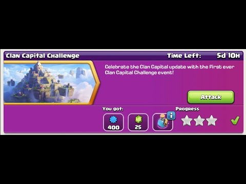 Very Simple Way To Get 3 Stars In Clan Capital Challenge Oct 2023 - YouTube