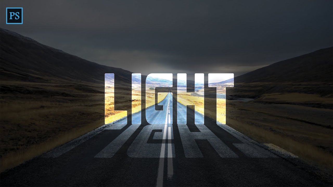 Photoshop Tutorial - Light Text Effect - Glowing Text Effect - YouTube