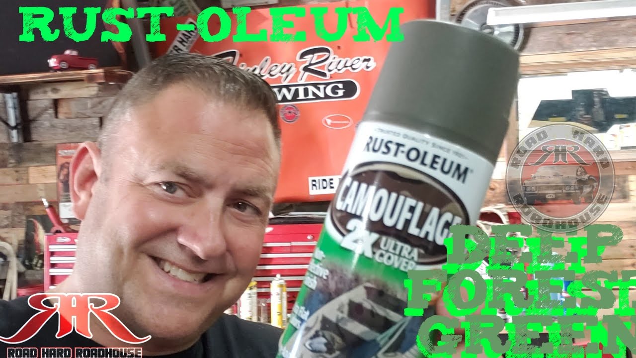 RUST-OLEUM CAMOUFLAGE DARK FOREST GREEN REVIEW - YouTube