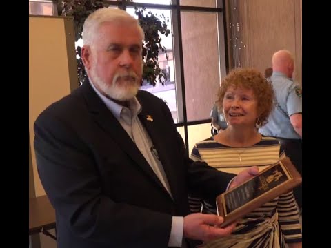 Mayor Jerry Weiers Of Glendale AZ presents Pam Hanna City Clerk, a ...