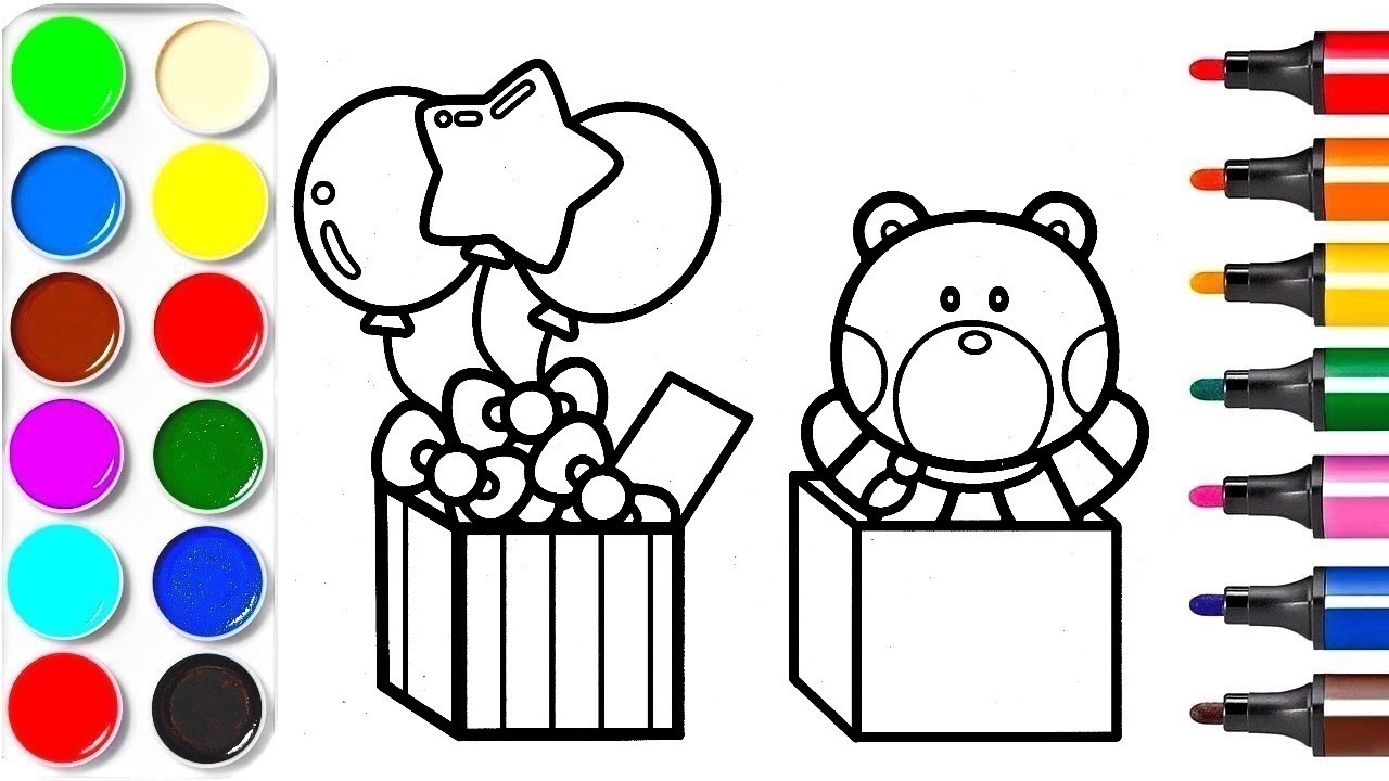 Dessiner Facilement Des Cartons De Jouets Coloriage Apprendre les ...