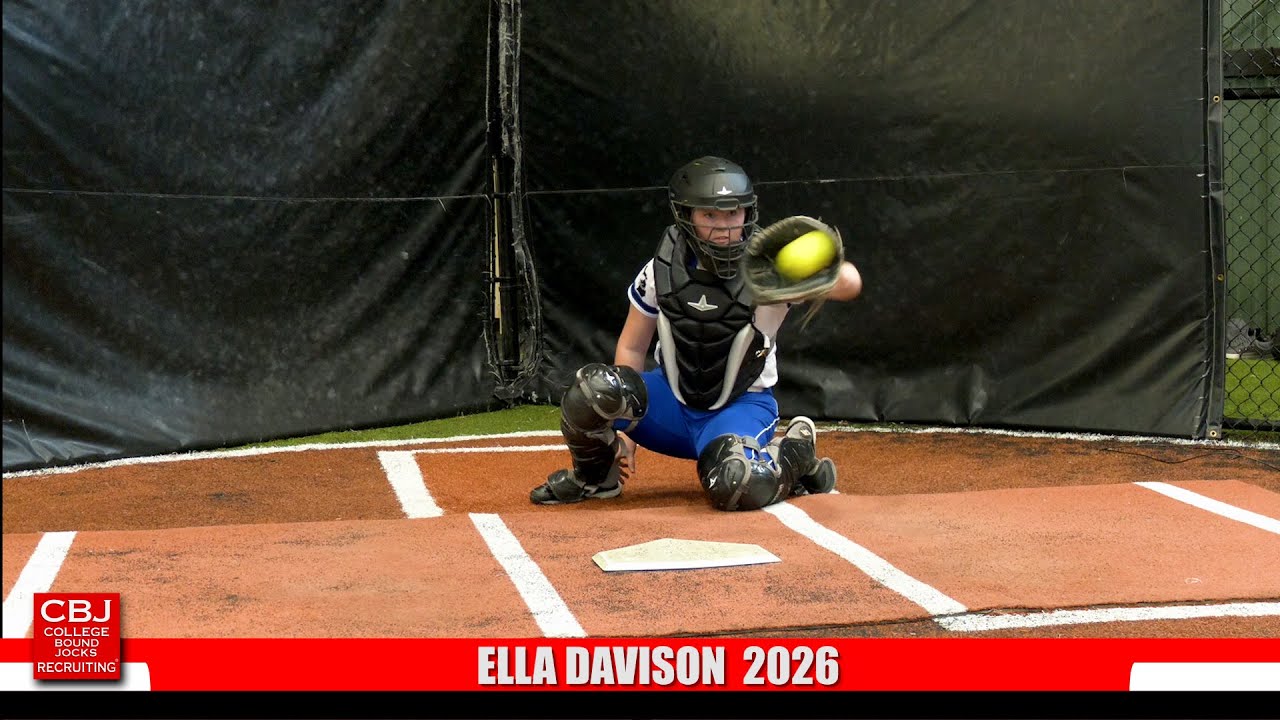 Ella Davison 2026 Catcher Softball Skills Video - YouTube