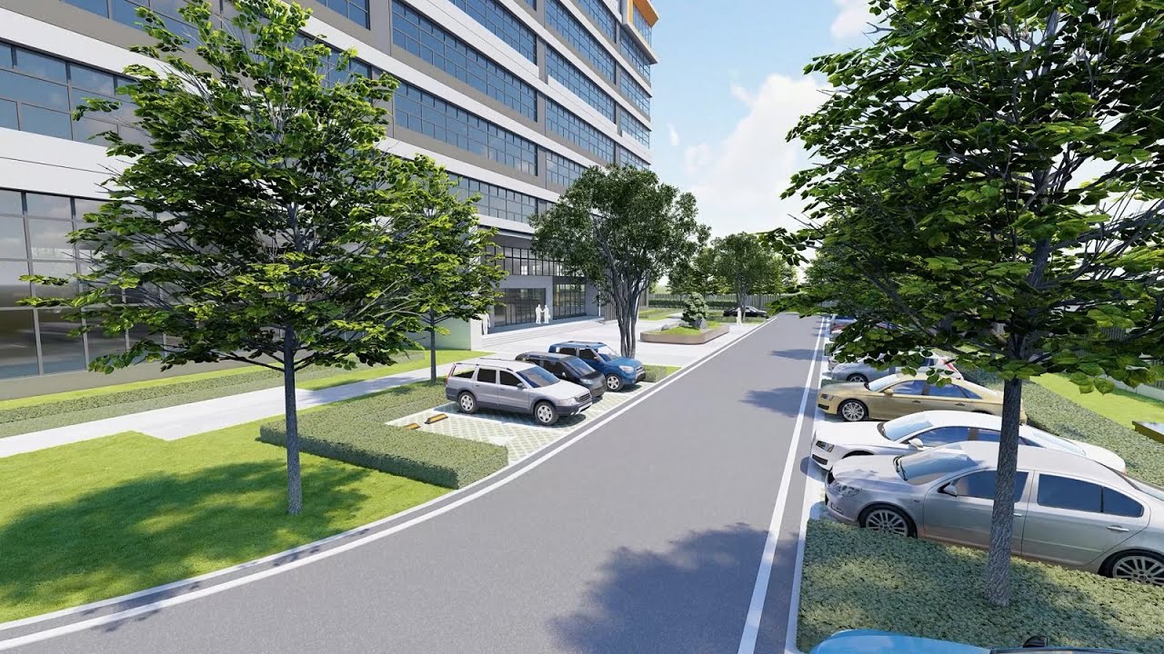 Landscape design of factory area - YouTube