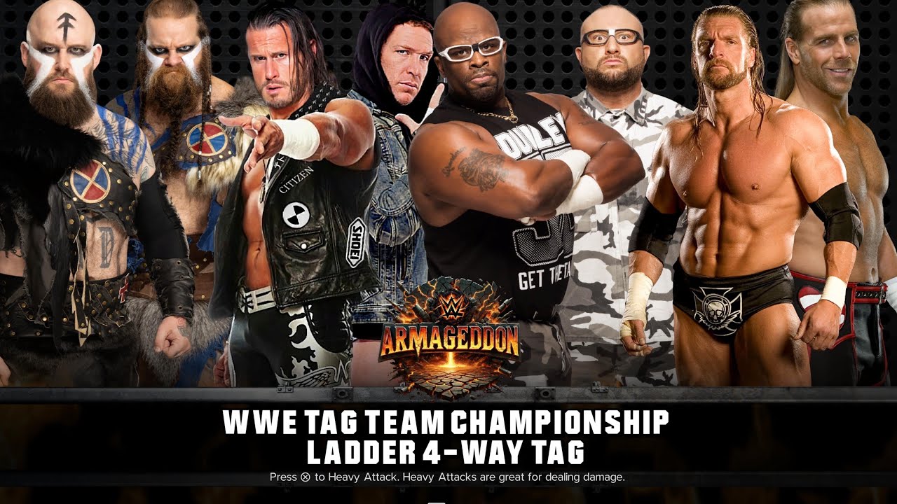 WWE 2K24, LADDER MATCH, TAG TITLES ON THE LINE, CPU - YouTube