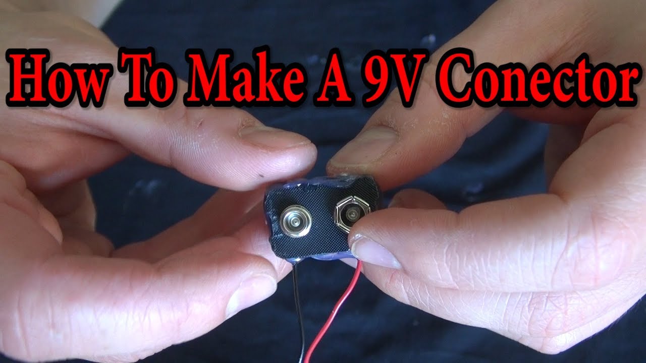 How To Make A 9v Conector - YouTube