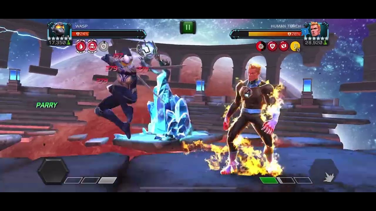 Wasp vs Human Torch - YouTube