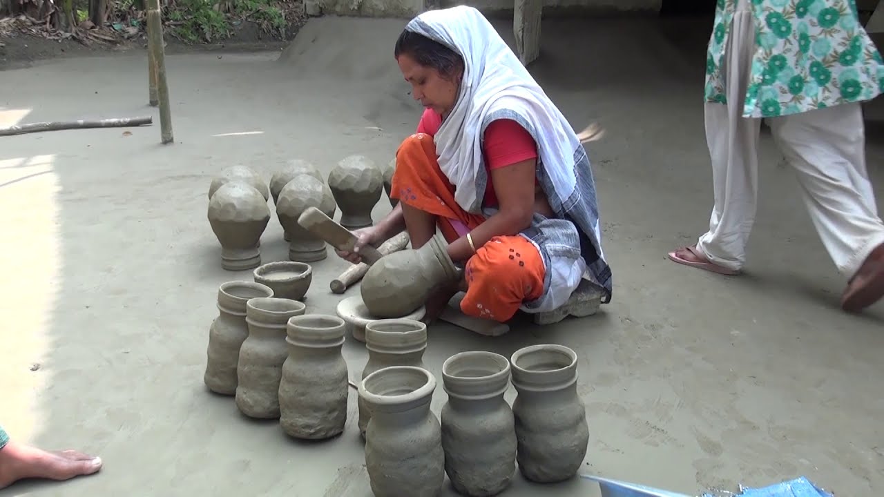 Traditional Pot Making, Majuli Island, India: Hand Made Clay Pots For ...