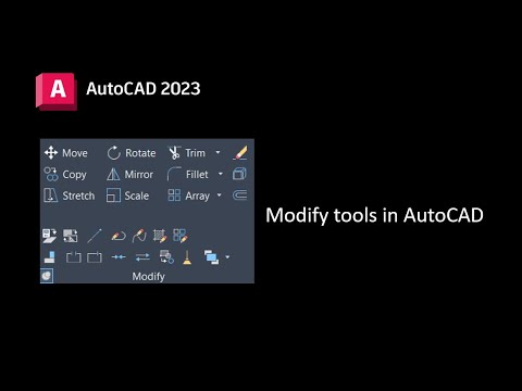 AutoCAD 2023 - Modify Tools - Part 01 of 02 - YouTube