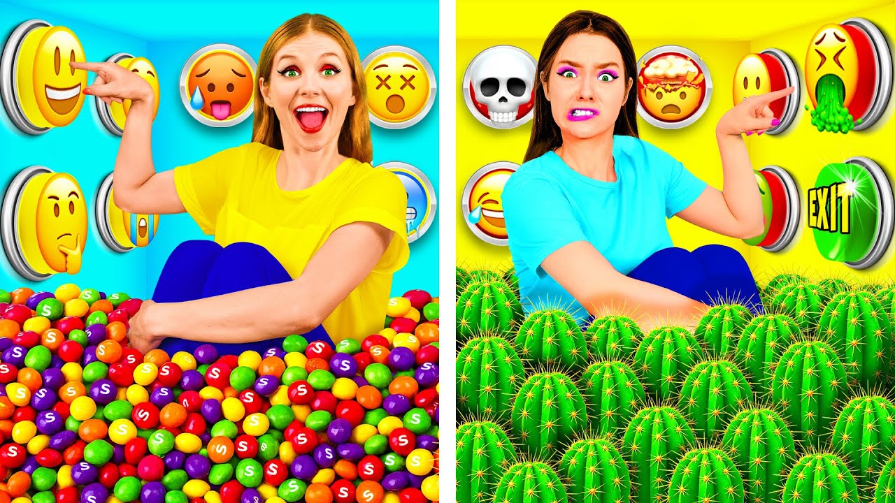 1000 Mystery Buttons Challenge Only 1 Lets You Escape | Funny Kitchen ...