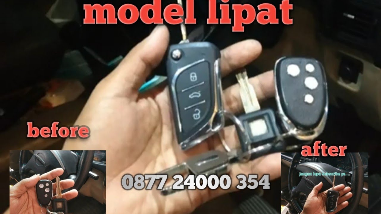 Tutorial..!! Cara mudah upgrade remote mobil ke model lipat.. - YouTube