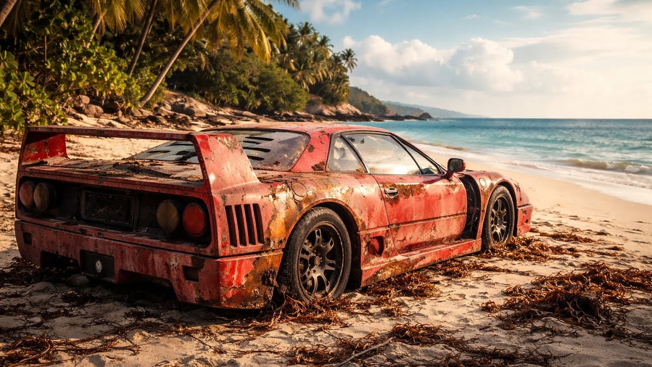 We Found Red Ferrari 40 Atlantic for $500… Then Restored It || ASMR Car ...