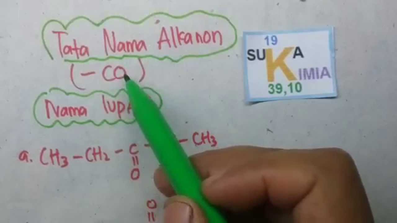 Tata nama Alkanon- kimia SMA - YouTube