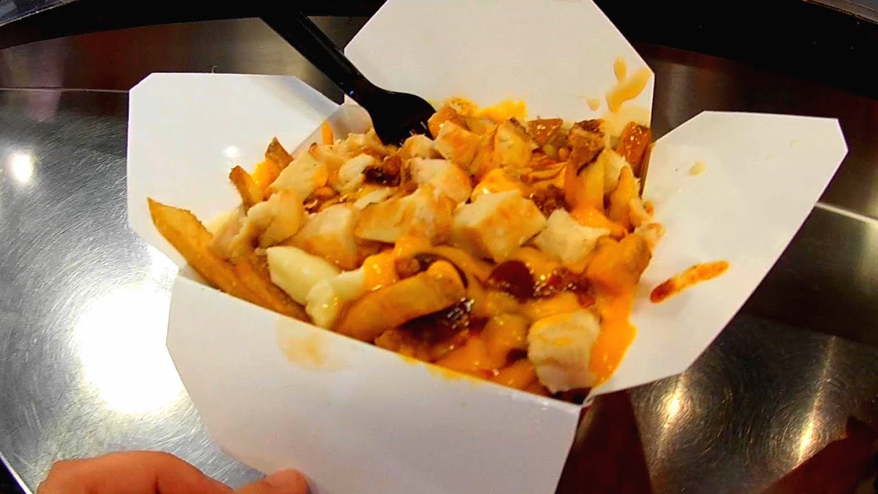 Canadian food guide - Greek style hamburgers & poutine 加拿大食物 - YouTube