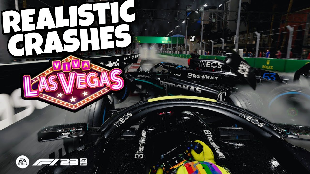 REALISTIC F1 CRASHES LAS VEGAS! - YouTube