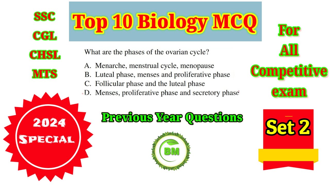 Top 10 Biology mcq | Biology most important questions for all exams | # ...