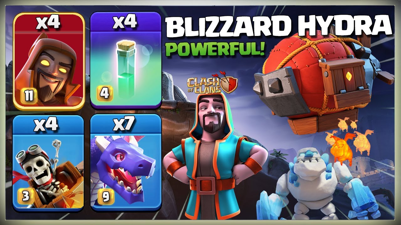 Most POWERFUL! Th14 BLIZZARD Hydra Attack Strategy | Best Th14 Attack ...