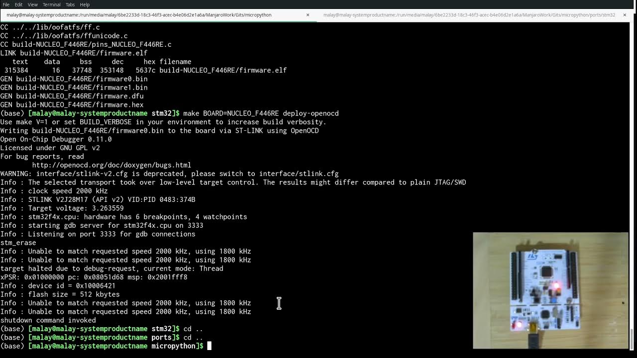 Step by step MicroPython on Nucleo-F446RE - YouTube
