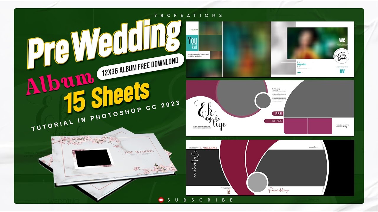 12x36 Pre Wedding Album 15 PSD File Free Download | Creative Album ...