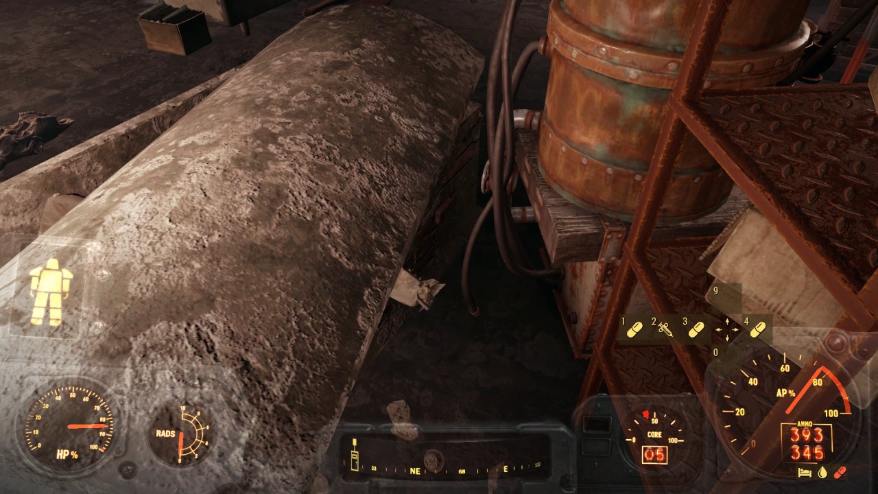 Fallout 4 - Skeleton hand rotating from coffin - YouTube