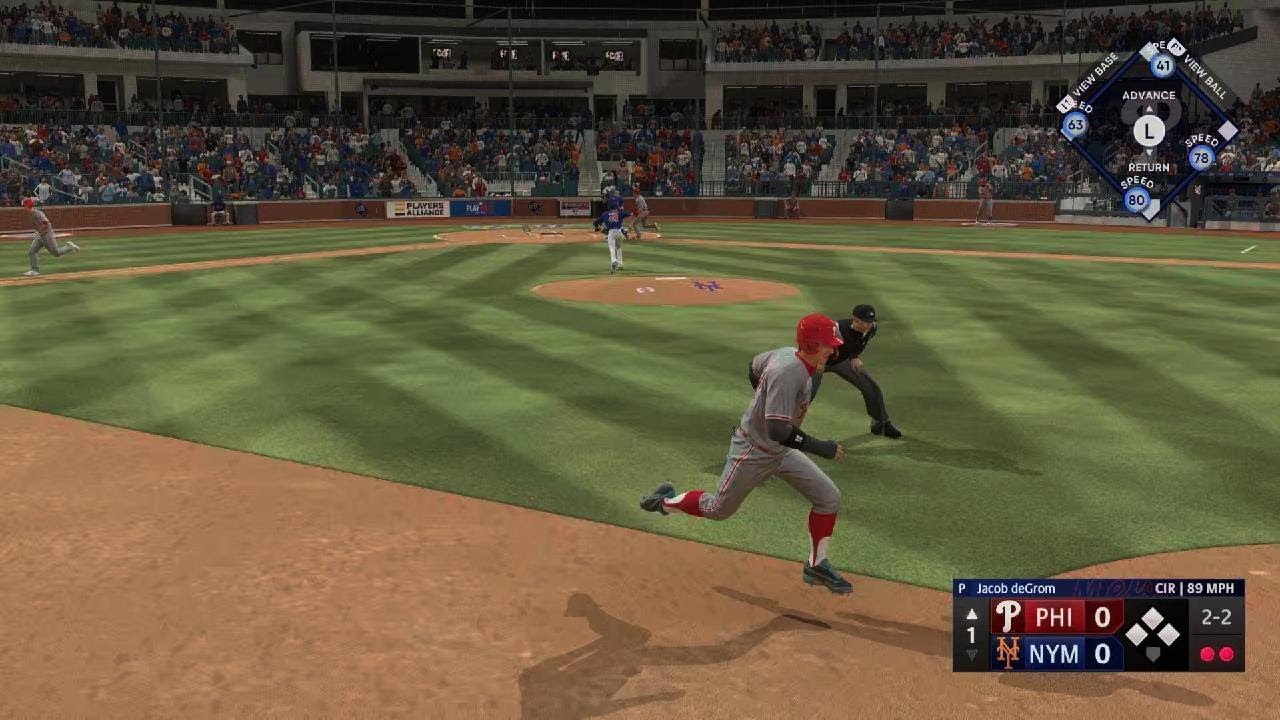 MLB The Show 22 - Very Weird Bunt and Play - YouTube