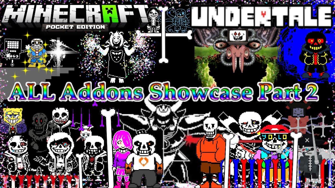 Minecraft PE/BE MCPE Undertale all addon Showcase Part 2 - YouTube